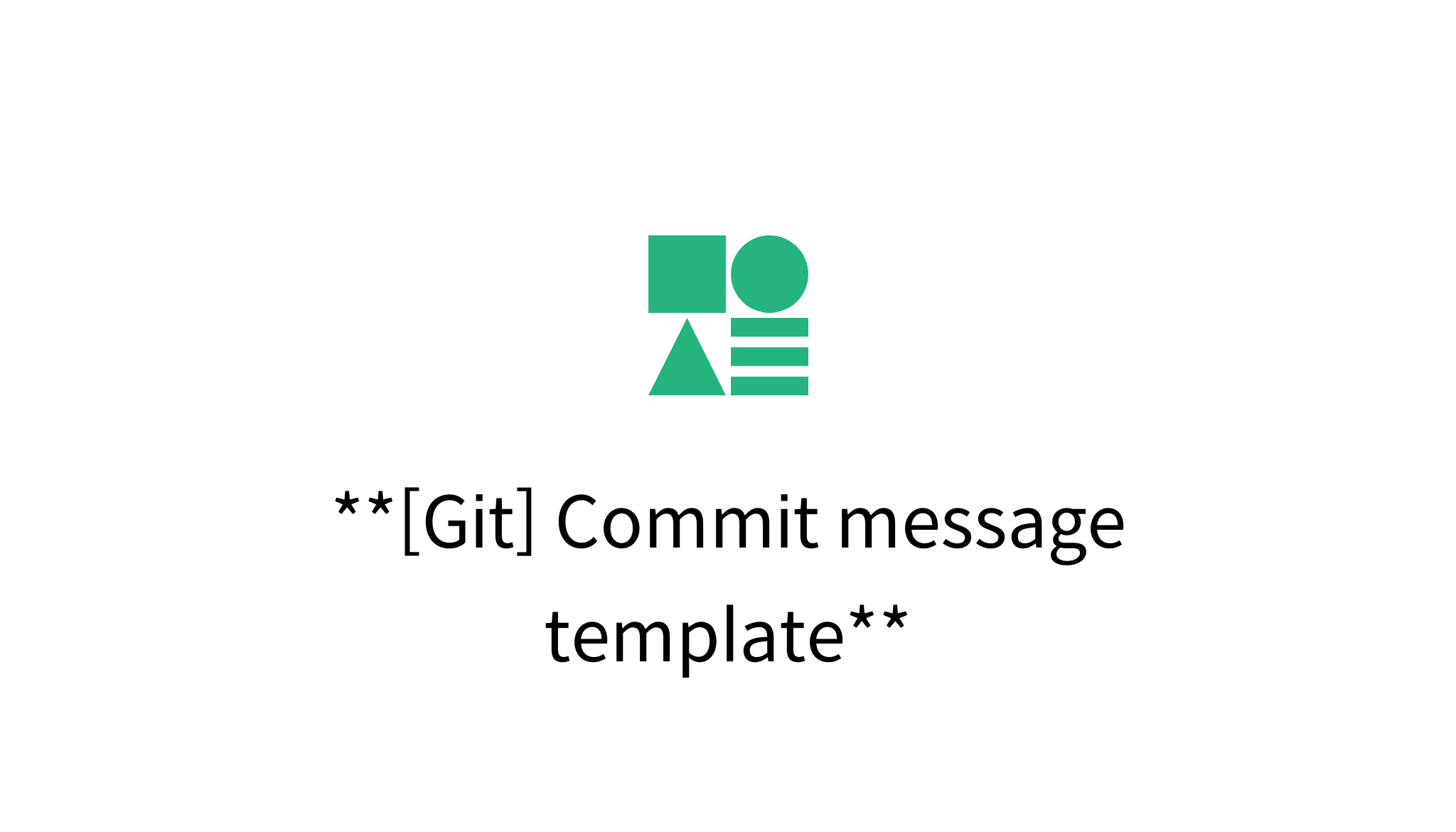 [Git] Commit message template - mysetting